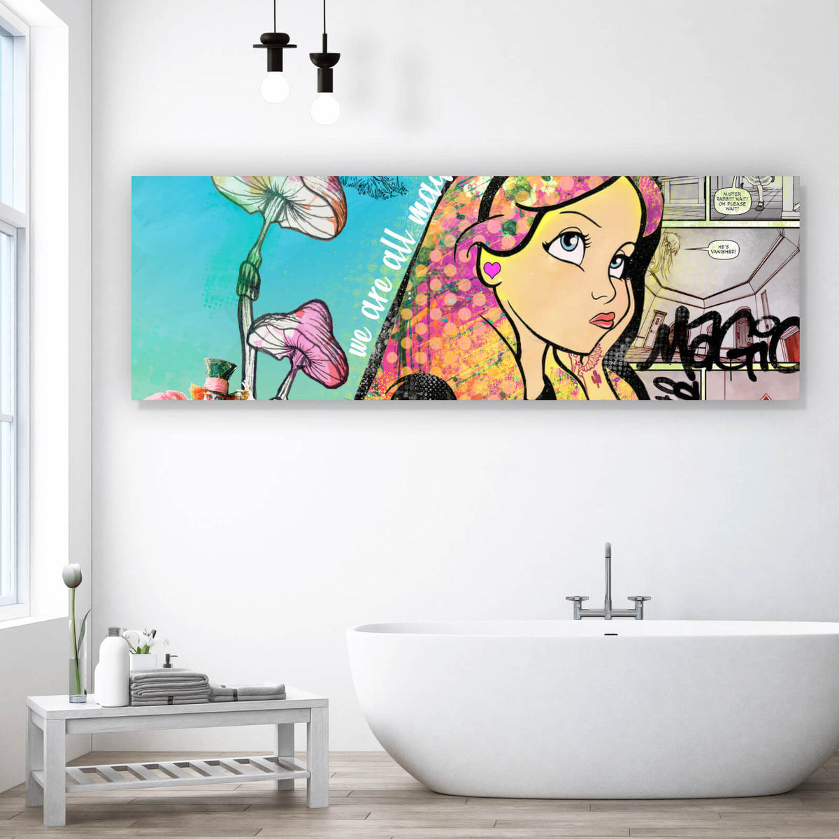 Poster Bad Alice Pop Art im Panorama, Aufhängefertig ...